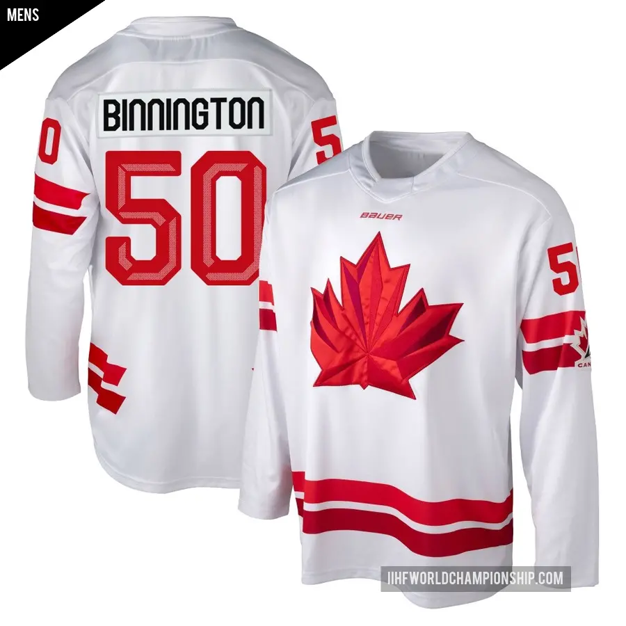 Youth Team Canada ＃50 Jordan Binnington White Premium Hockey 2026 ...