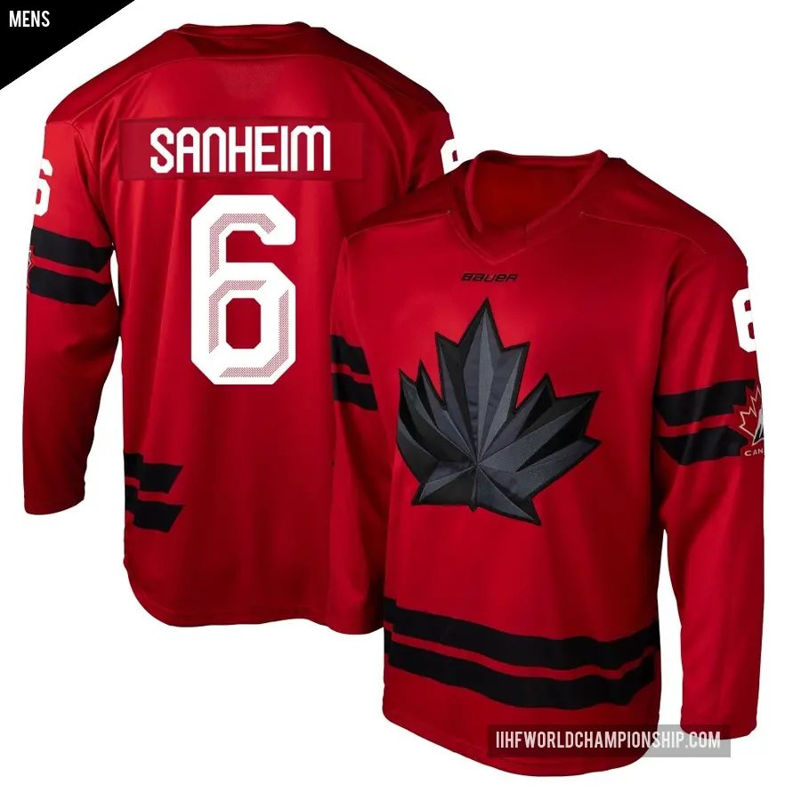 Men's Team Canada ＃6 Travis Sanheim White Premium Hockey 2026 Olympic ...