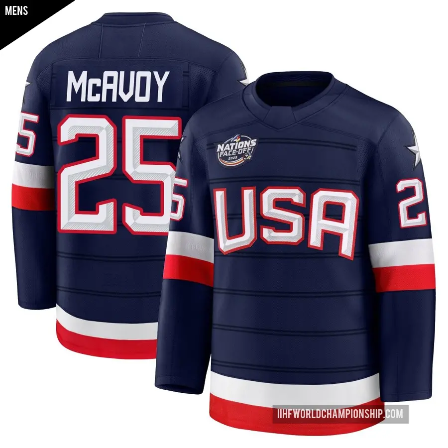 Youth Team USA ＃25 Charlie McAvoy White Premium Hockey 2026 Olympic ...