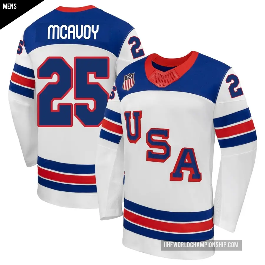 Charlie McAvoy 4NF Jersey, Charlie McAvoy 2025 4 Nations Face-Off ...