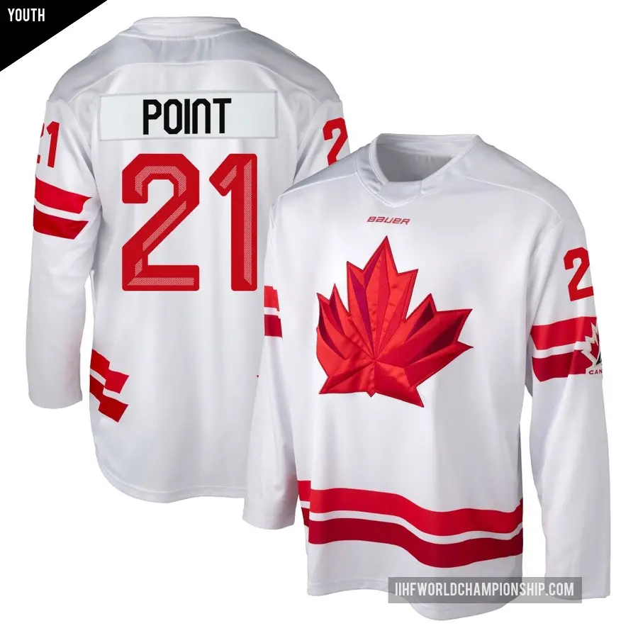 Men's Team Canada ＃21 Brayden Point White Premium Hockey 2026 Olympic ...