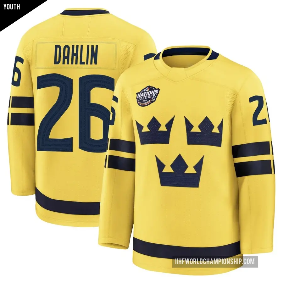 Team Sweden 4NF Jersey, Team Sweden 2025 4 Nations Face-Off Jerseys ...
